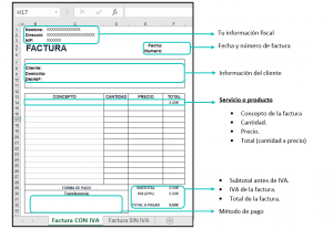 Plantilla de FACTURA en Excel GRATIS [con Explicación]