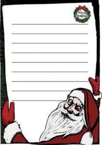 CARTA a PAPÁ NOEL Para imprimir Gratis en Word y PDF