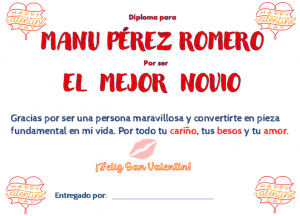 DIPLOMAS AL MEJOR NOVIO Descarga e imprime GRATIS