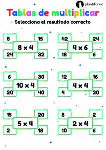 TABLA DEL 4 Apréndela fácil con fichas y ejercicios en PDF Gratis