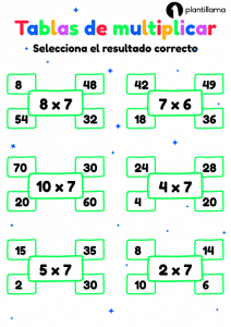 TABLA DEL 7 Apréndela fácil con fichas y ejercicios en PDF Gratis