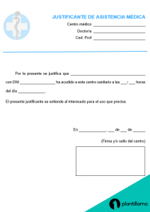 JUSTIFICANTE MÉDICO Modelos a descargar GRATIS