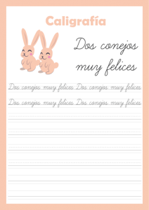 Fichas de CALIGRAFÍA PARA NIÑOS Ejercicios en PDF