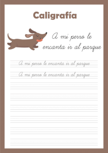 Fichas de CALIGRAFÍA PARA NIÑOS Ejercicios en PDF