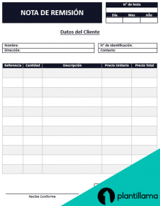 NOTA DE REMISIÓN Descarga en Word y PDF [GRATIS]