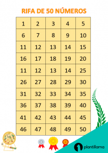 Hoja de RIFA de 100 números para imprimir en Excel - [2025 ]