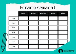 Plantillas de HORARIOS Editables Gratis en Word y PDF