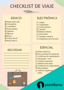 CHECKLIST DE VIAJE ¡Descárgala y evita sorpresas!