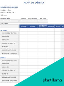 NOTA DE DÉBITO Formato y Ejemplo a descargar [GRATIS]