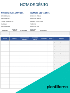 NOTA DE DÉBITO Formato y Ejemplo a descargar [GRATIS]