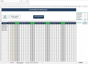 Plantilla de VACACIONES en Excel [ Descargar Gratis ]