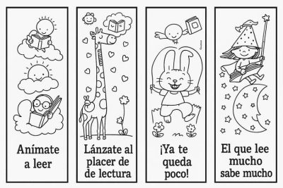 MARCAPÁGINAS Para Colorear e Imprimir Gratis [ Plantillas ]