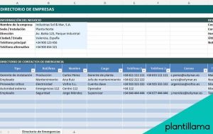 Excel DIRECTORIO de EMPLEADOS Descargar Gratis
